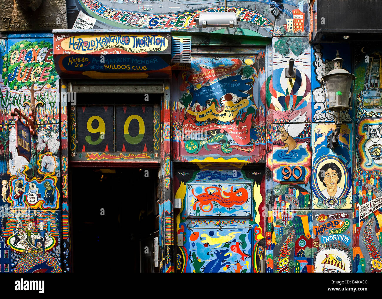 Colourful exterior of an Amsterdam coffee shop, Netherlands Stock Photo ...