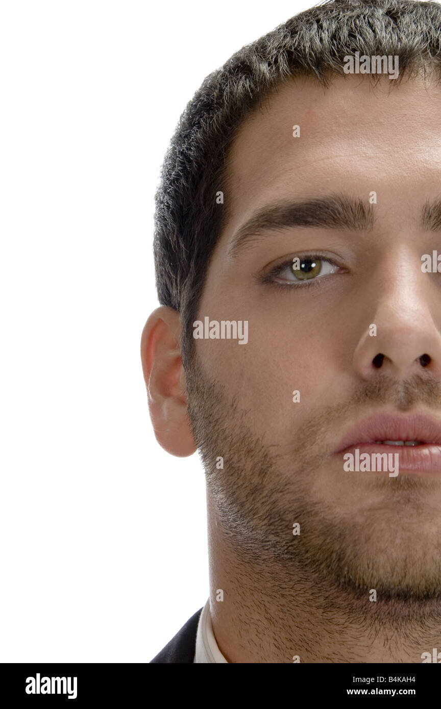 close up view of half face Stock Photo - Alamy