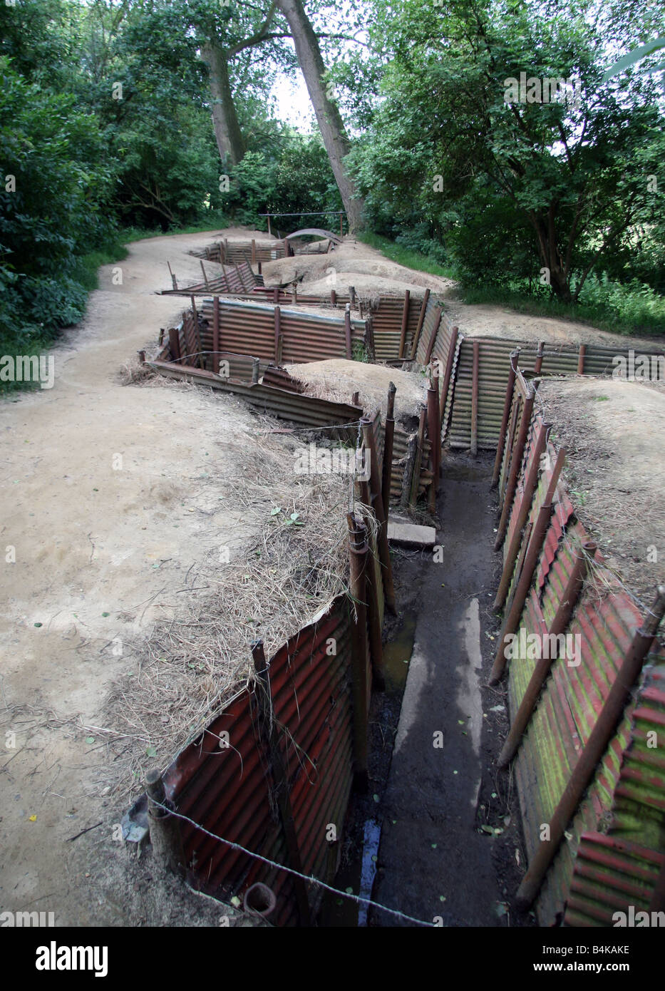 Preserved trenches at the Sanctuary Wood Museum (near Hill 62), just ...