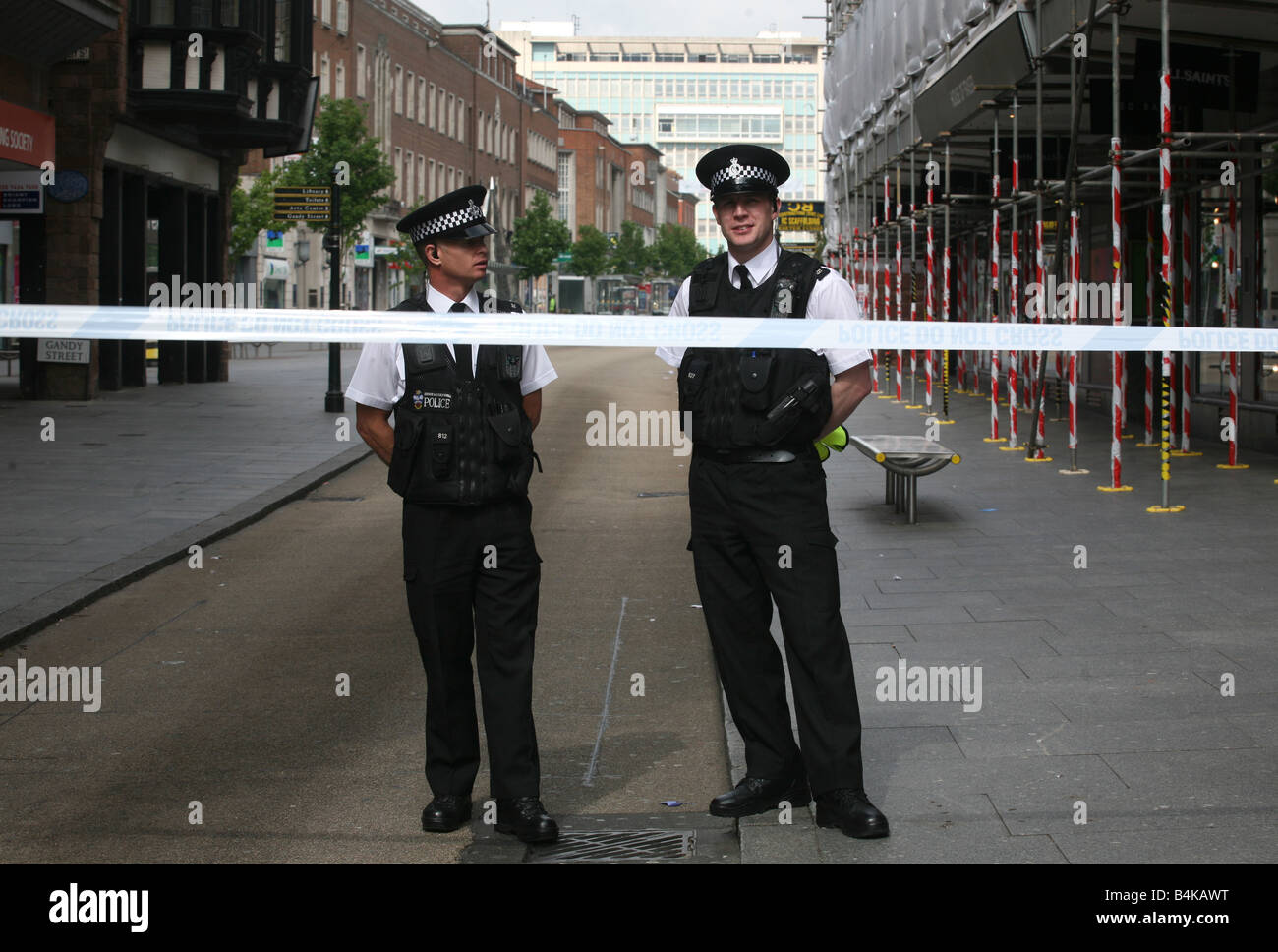 Police in Exeter City Centre Stock Photo - Alamy