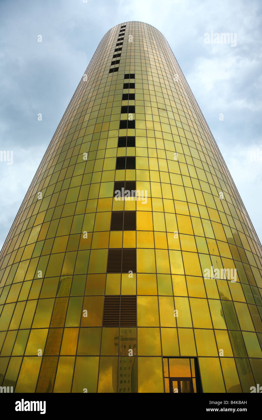Gold tower office building in Astana capital of Kazakhstan Stock Photo ...