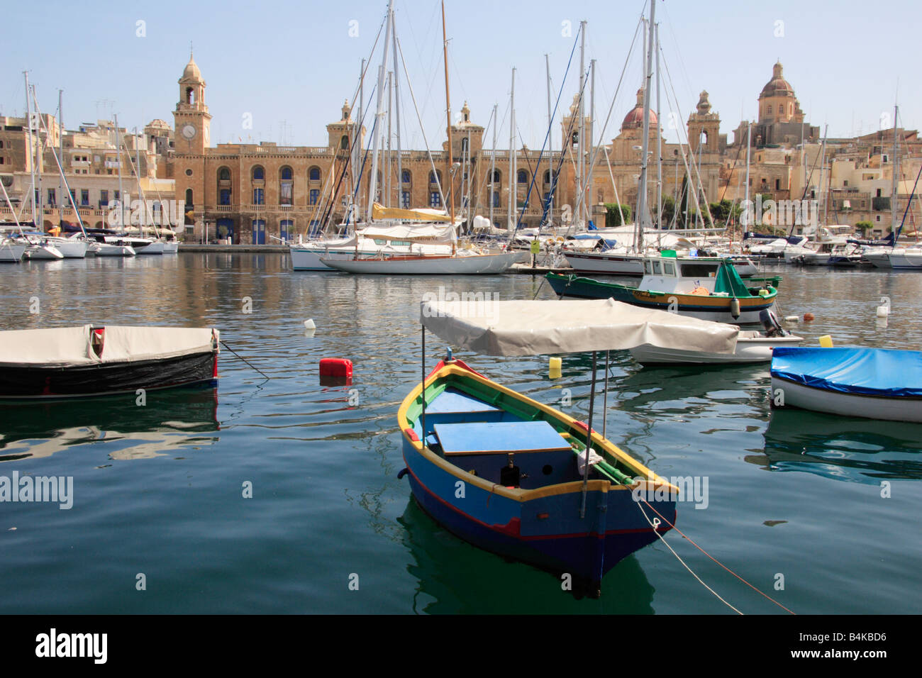 A view of the Maritime Museum across Dockyard Creek, Vittoriosa, Malta ...