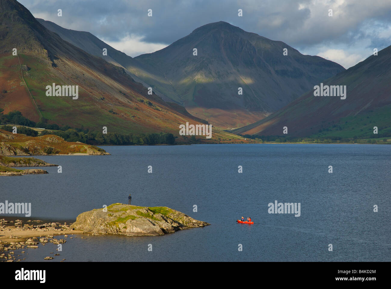 Wastwater, looking towards Great Gable, West Cumbria, England UK Stock ...