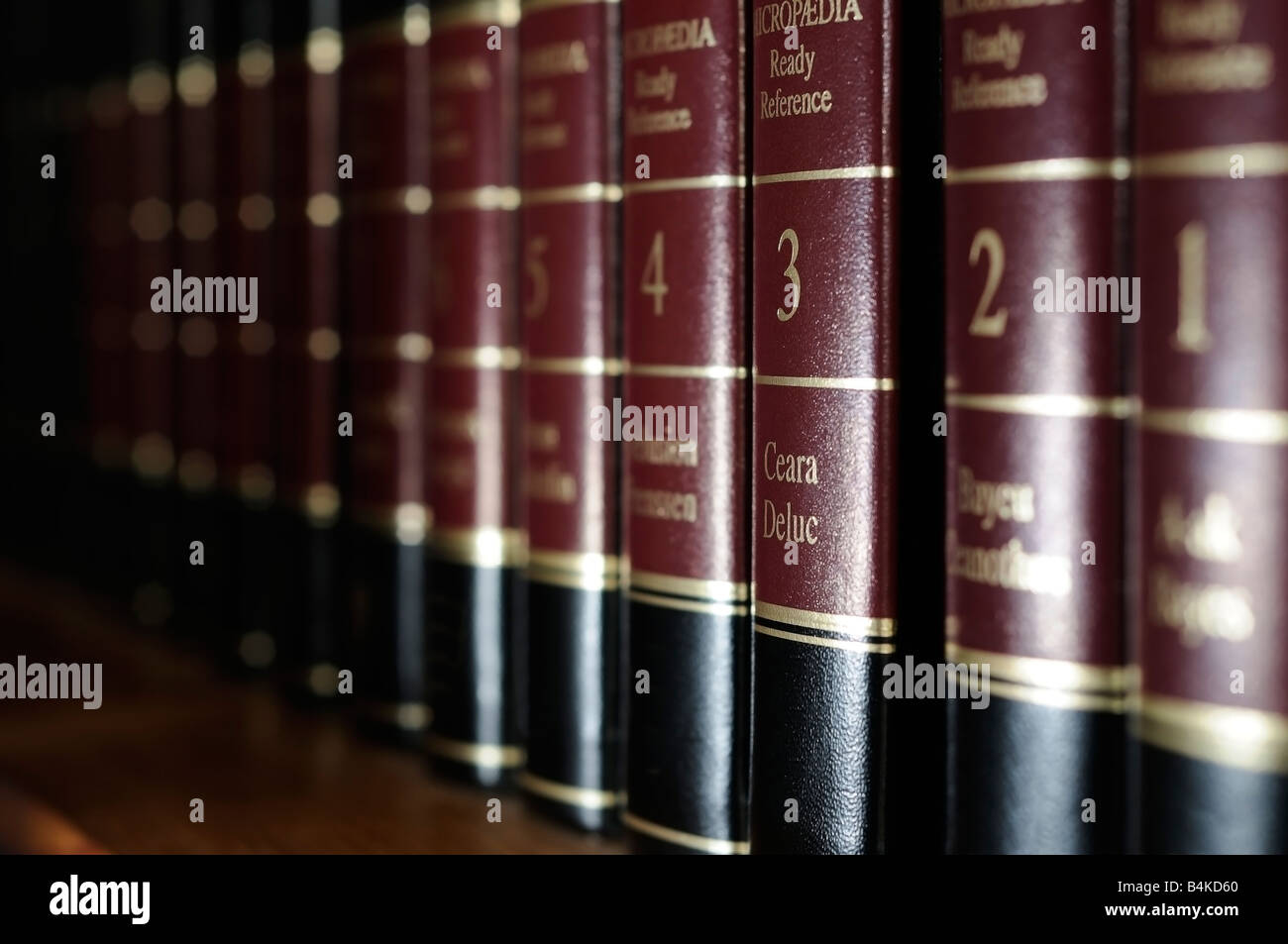 Encyclopedia books on library shelf hi-res stock photography and images ...