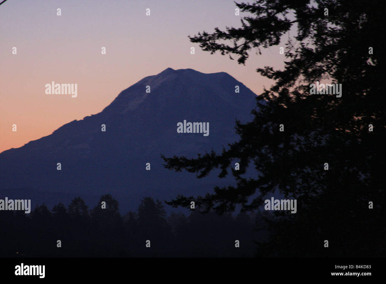 Mt. Rainier, the highest point in the State of Washington, as seen at ...