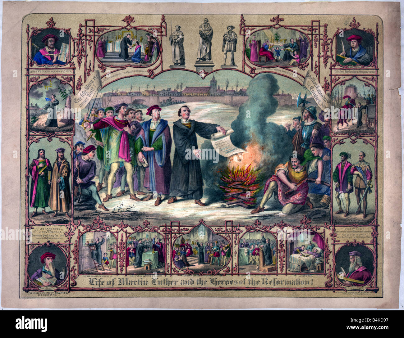 Life of Martin Luther and heroes of the reformation, c1874 Stock Photo ...