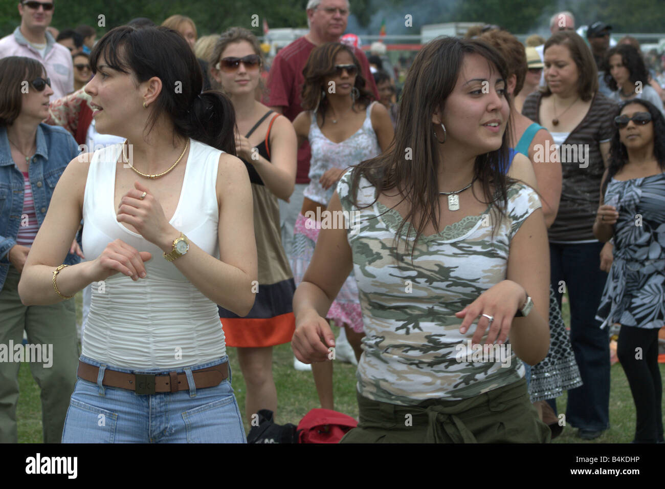 happy raised arms dancing spectators crowd cuban cuba caribbean ...