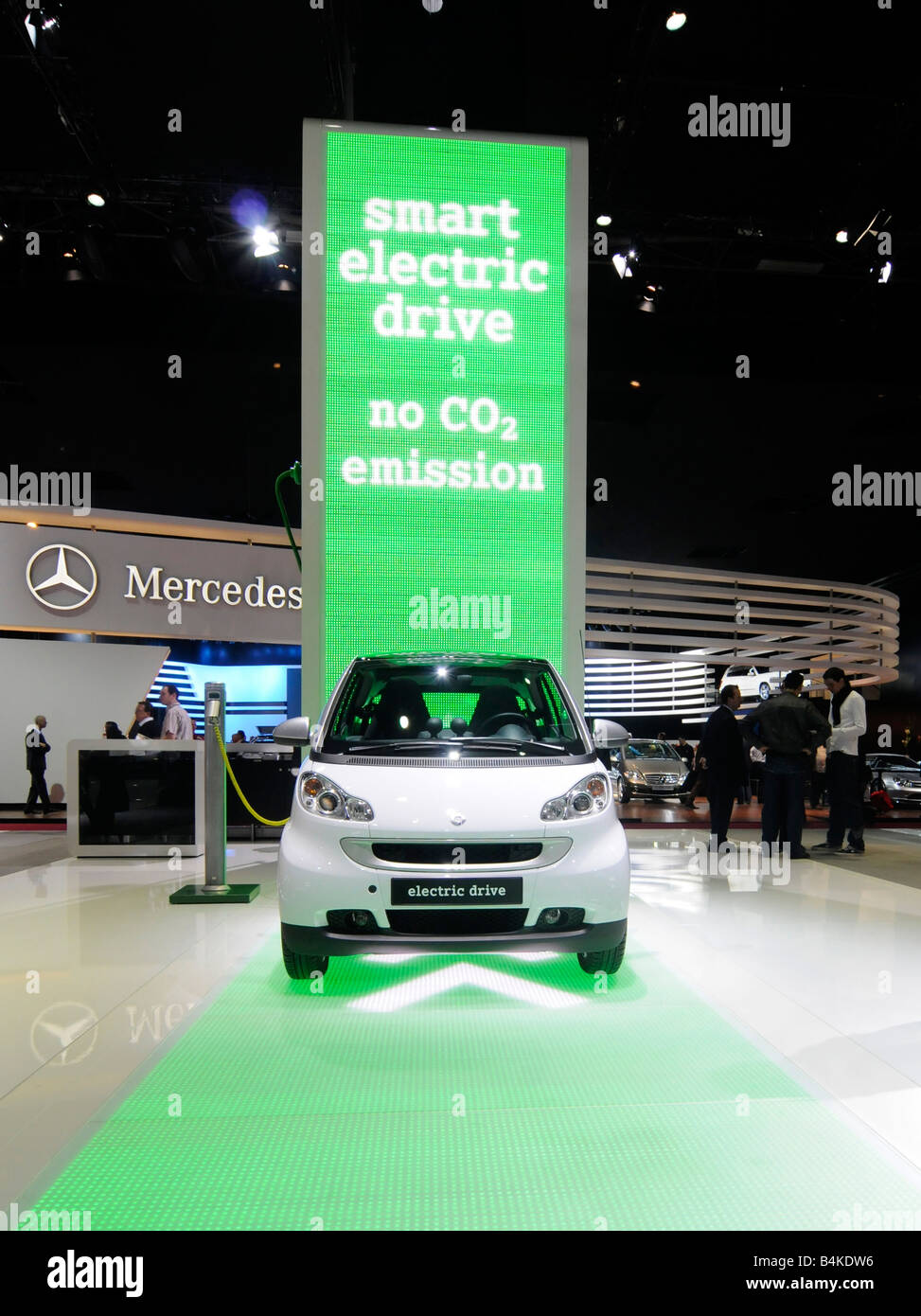 The new "Smart" electric car model displayed by Mercedes during the ...