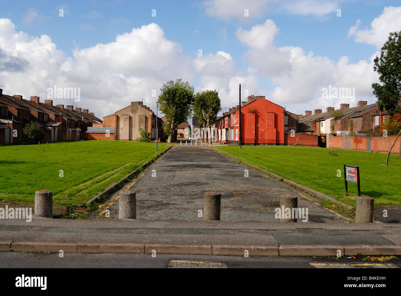 Voelas Street in the Welsh Streets area of Liverpool where houses have ...