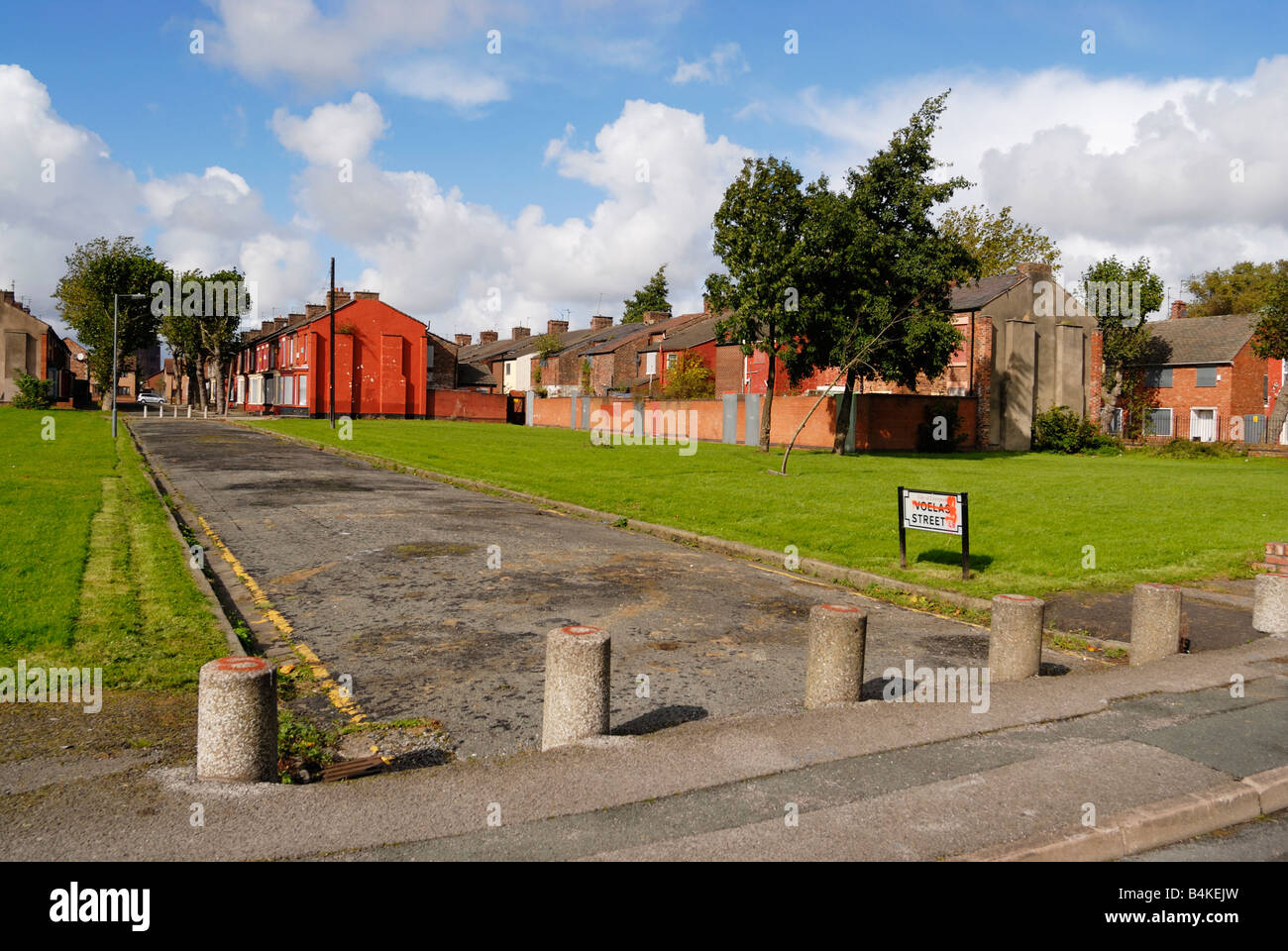 Voelas Street in the Welsh Streets area of Liverpool where houses have ...