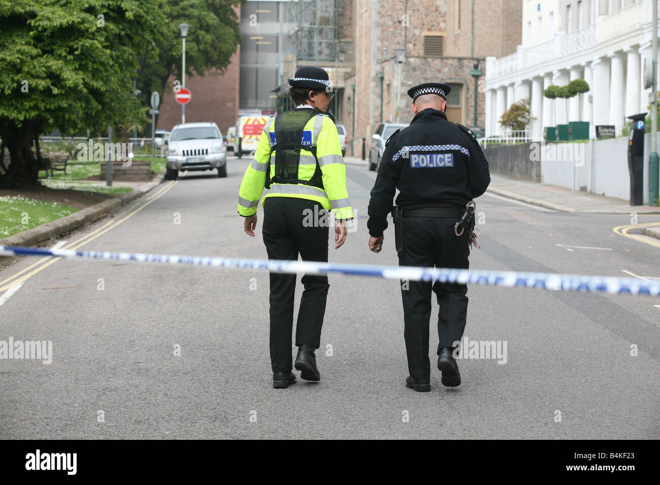 Police in Exeter City Centre Stock Photo - Alamy