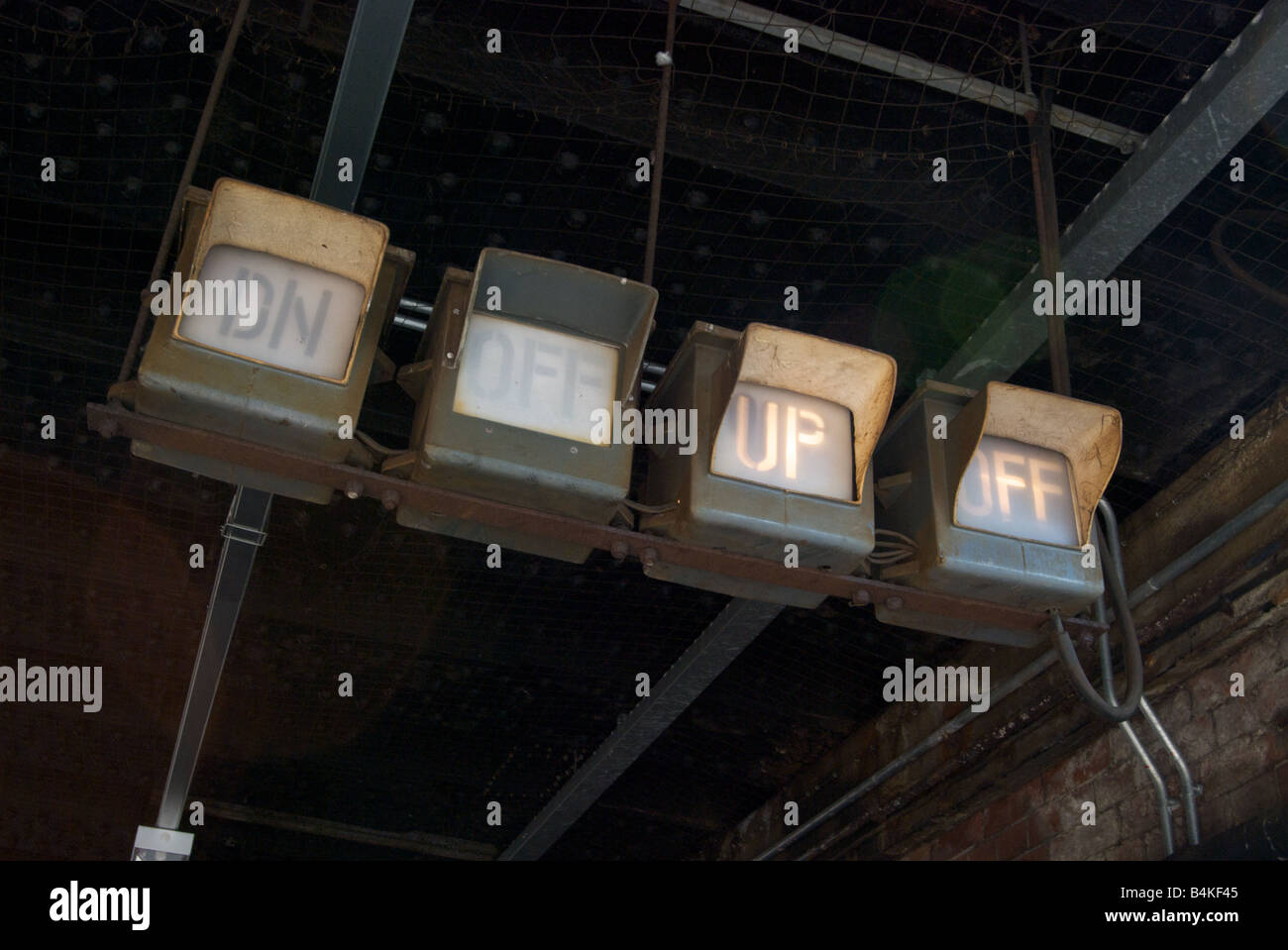 Up, down, on, off - the signals await the coming of a train Stock Photo ...