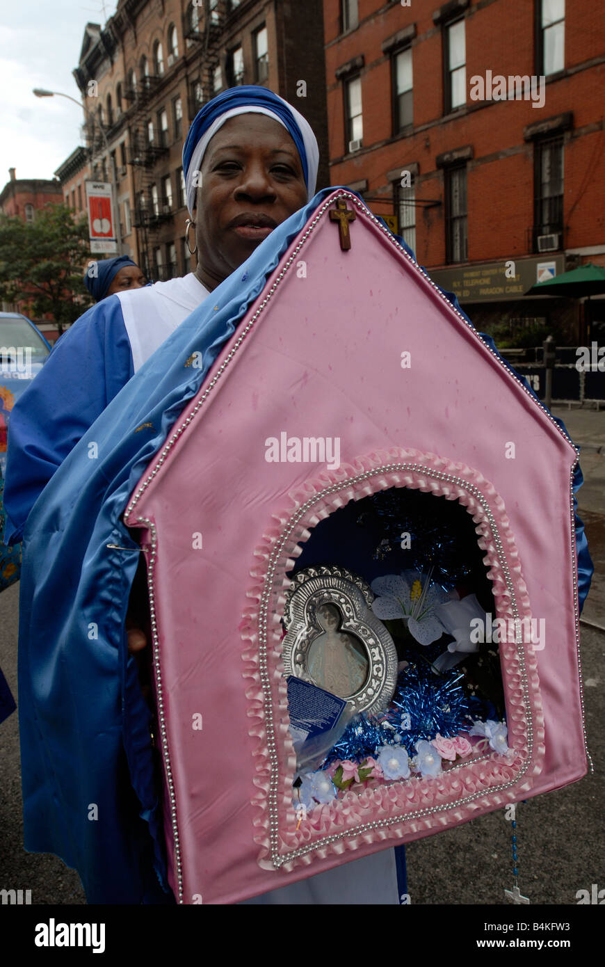 Catholic religious parade for the virgin mary hi-res stock photography ...