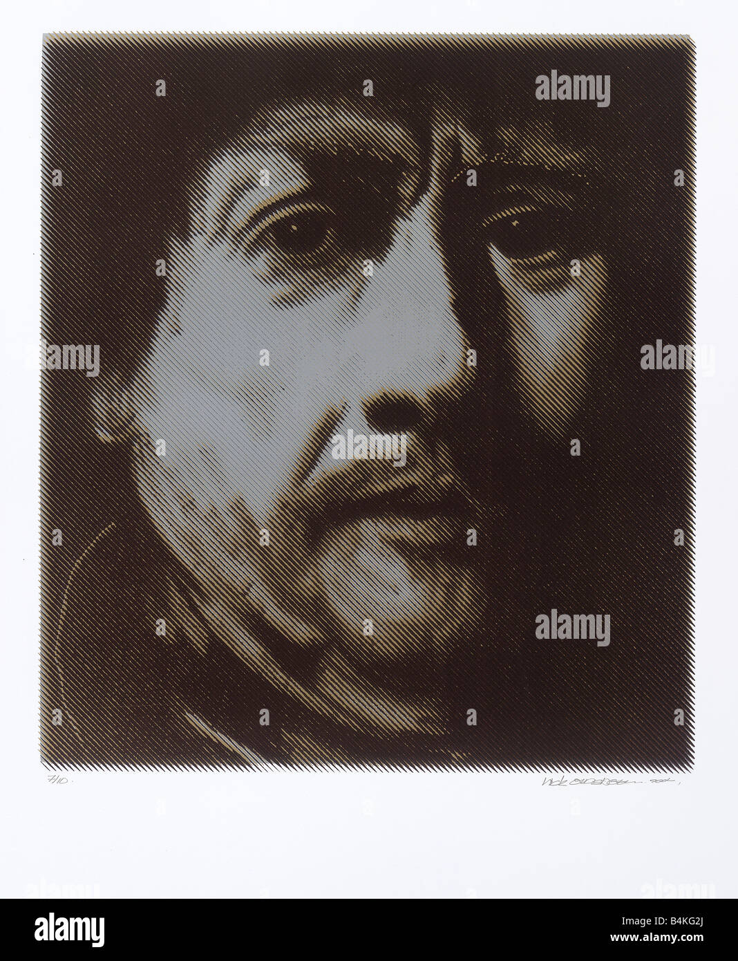 Rembrandt van Rijn, painter born in Leiden, 1606-1669 Silkscreen made ...