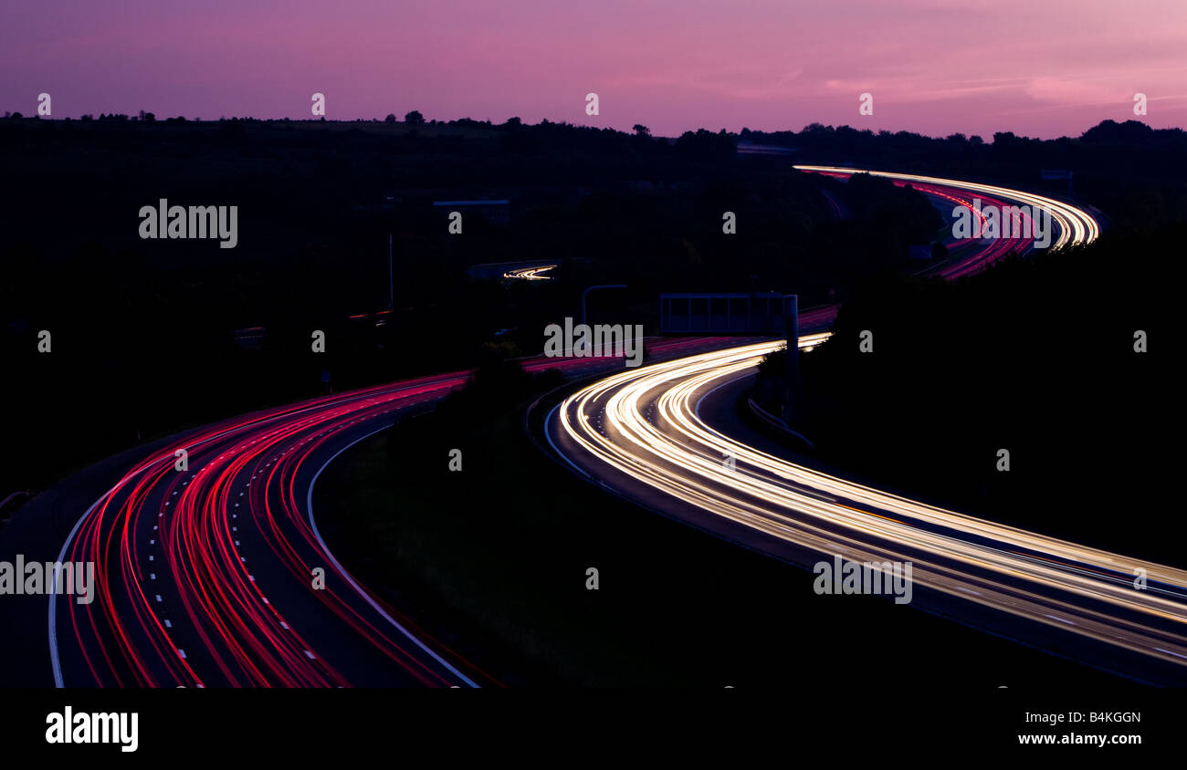 Busy traffic on countryside motorway hi-res stock photography and ...