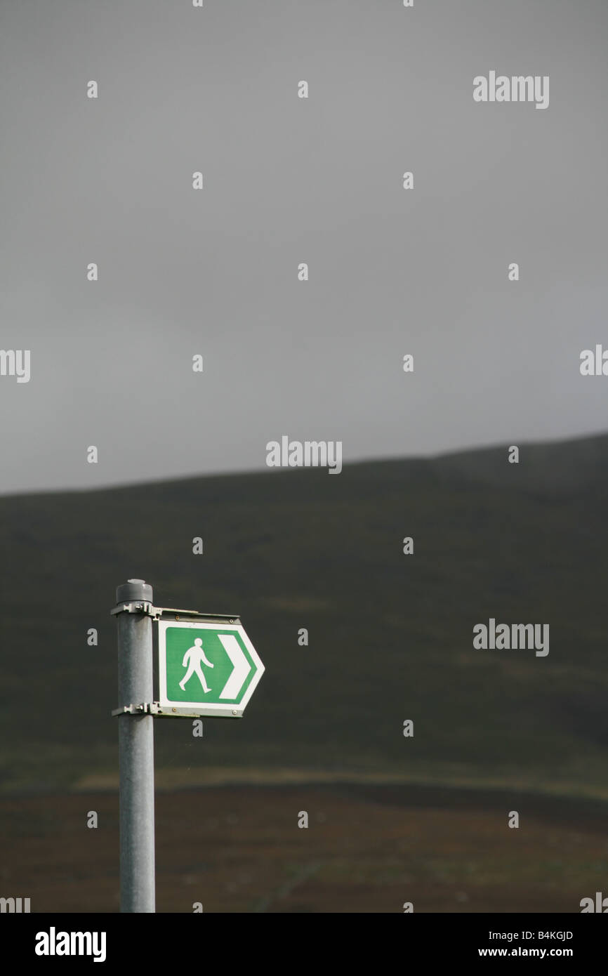one public footpath sign notice in rural Wales Stock Photo - Alamy