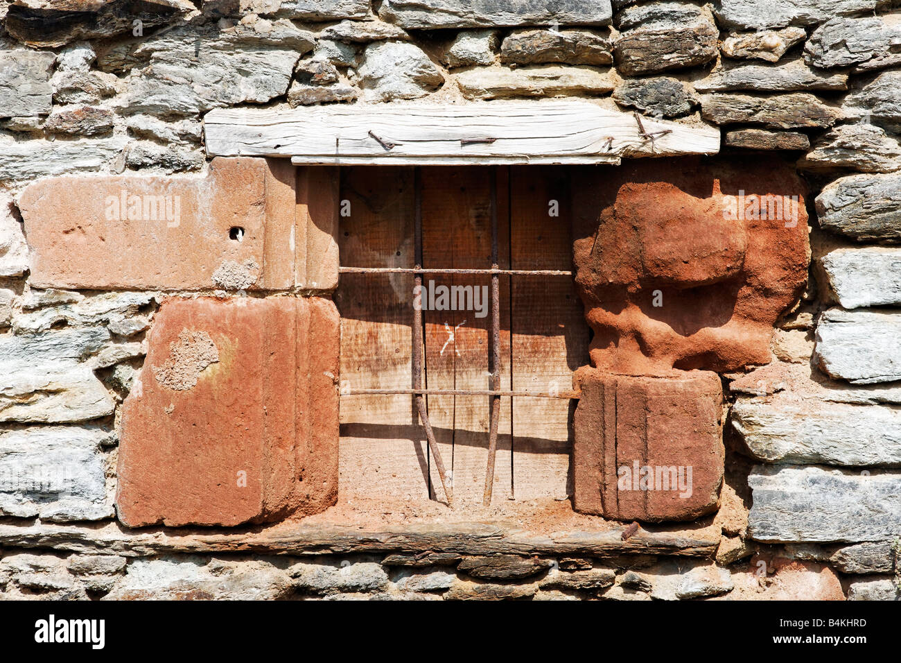 A weathered medieval window Stock Photo - Alamy