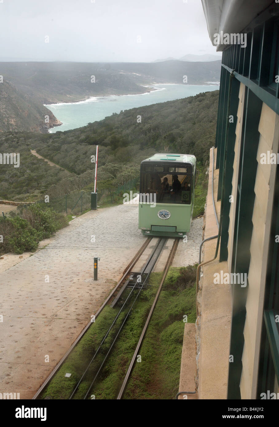 funicular railway carriage at Cape Point Lighthouse, Table Mountain ...