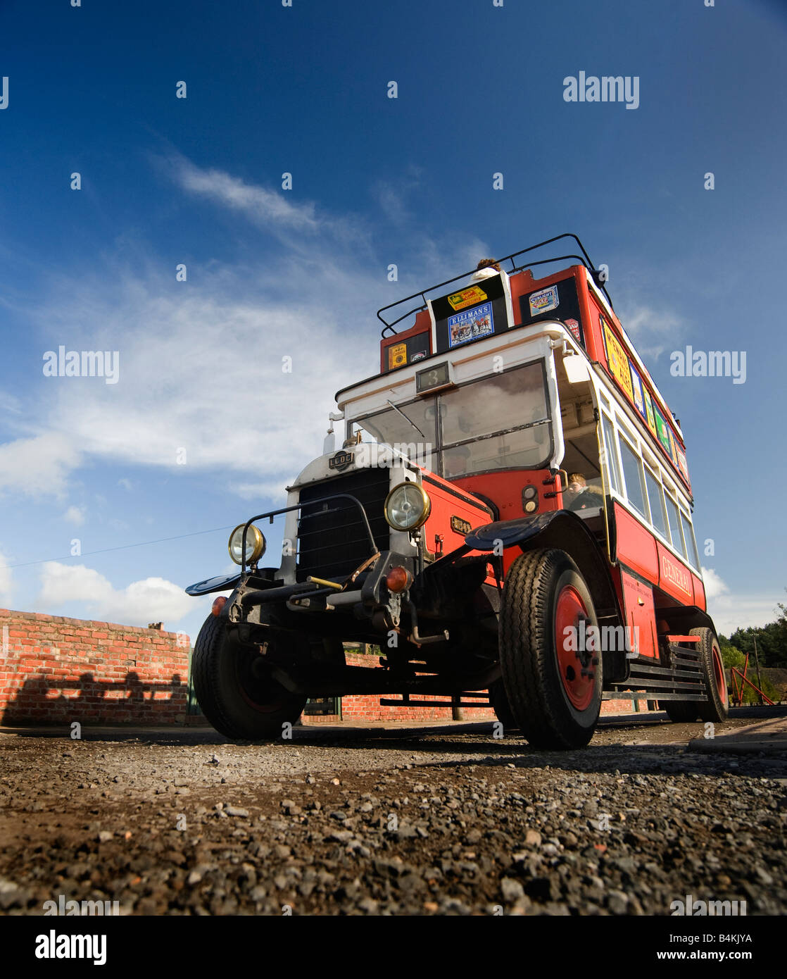 Vintage Bus in the sunshine Stock Photo - Alamy