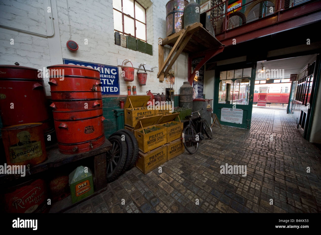 Inside view of a 1900's garage Stock Photo - Alamy