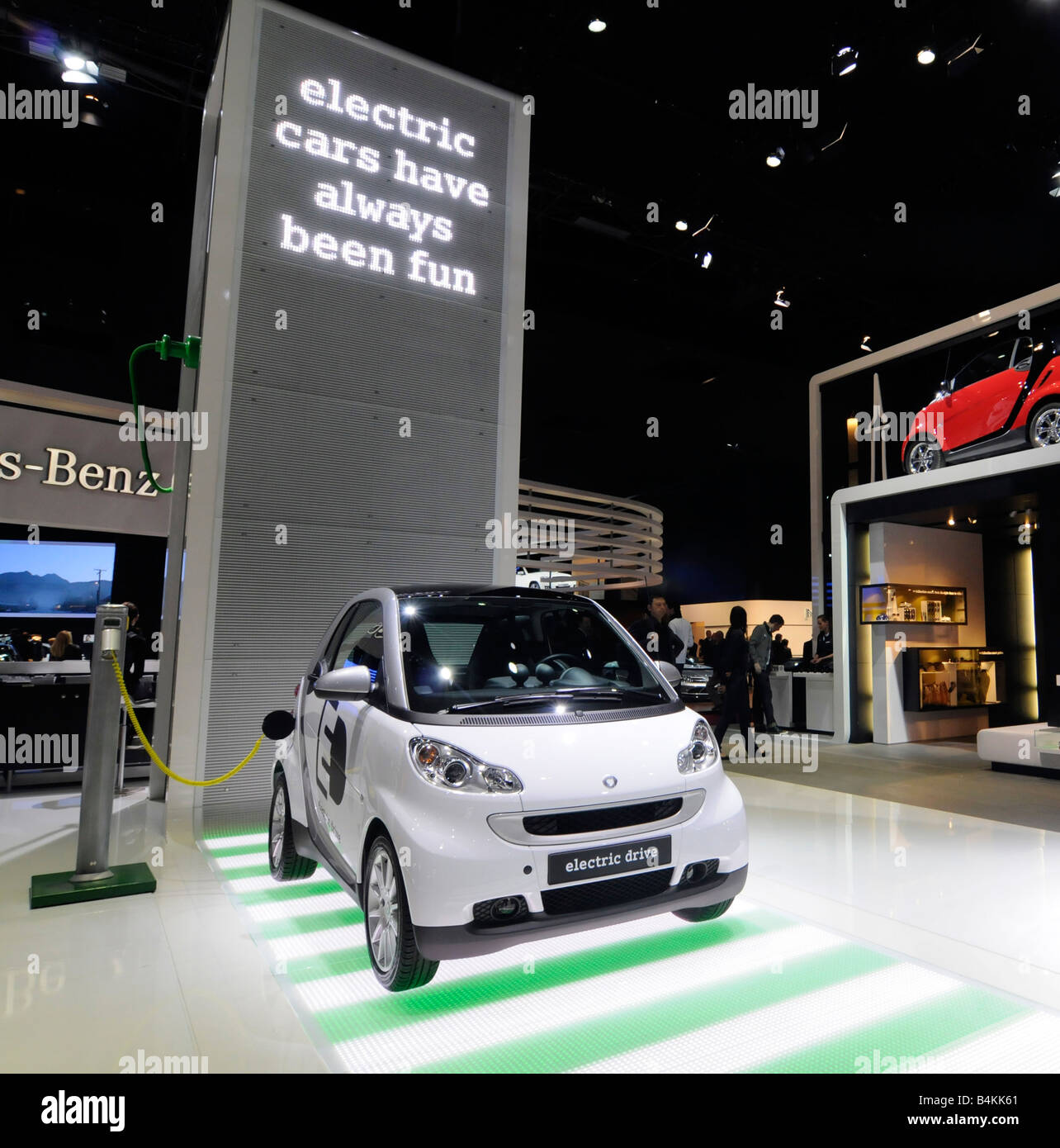 The new "Smart" electric car model displayed by Mercedes during the ...