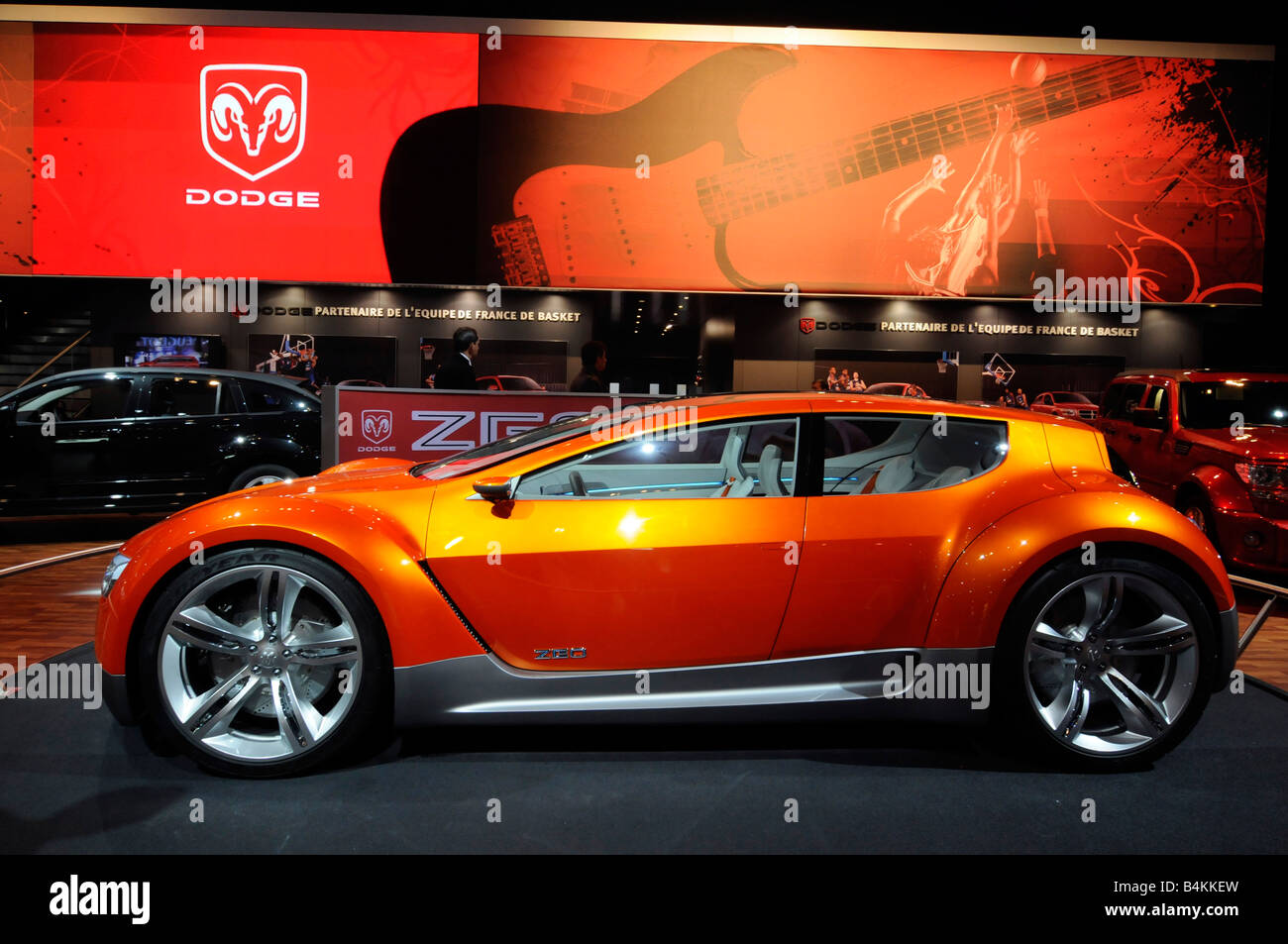 A stylish new design Dodge model on display during the "Mondial de l ...