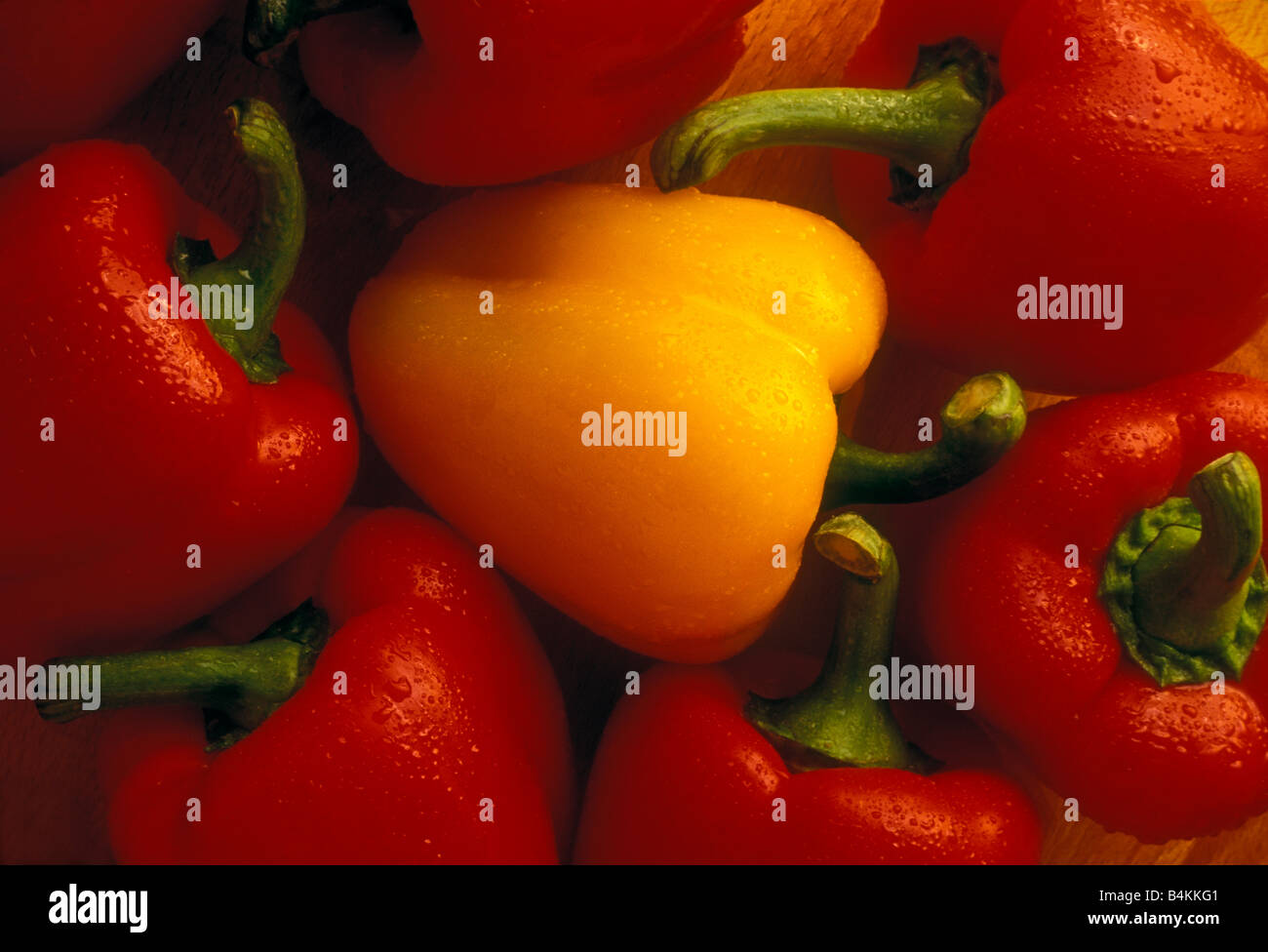 red yellow peppers healthy eating Stock Photo - Alamy