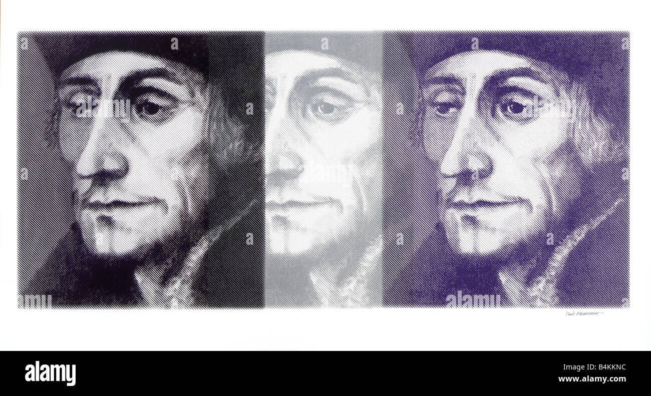 Desiderius Erasmus Dutch Renaissance humanist1469 -1536, silkscreen in ...