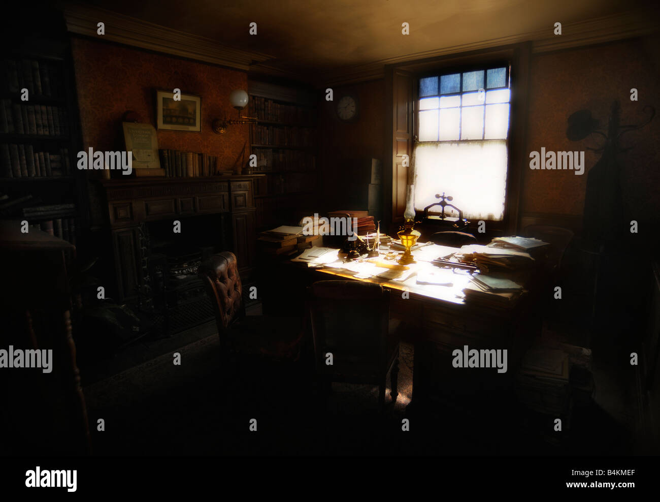 Victorian solicitors office in the front room of the house Stock Photo ...