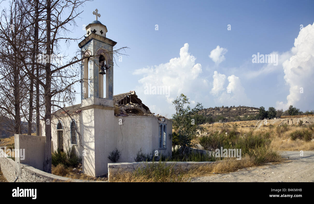 THE FAMOUS SUBMERGED Alassa CHURCH AT THE KOURIS RESERVOIR LEFT EXPOSED ...
