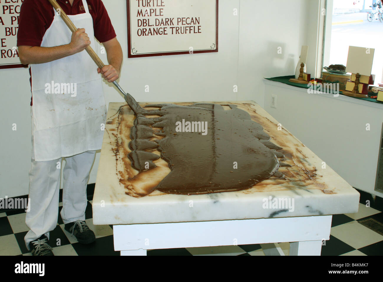 Fudge making, Mackinaw Island, Michigan, USA, by Carol Dembinsky ...