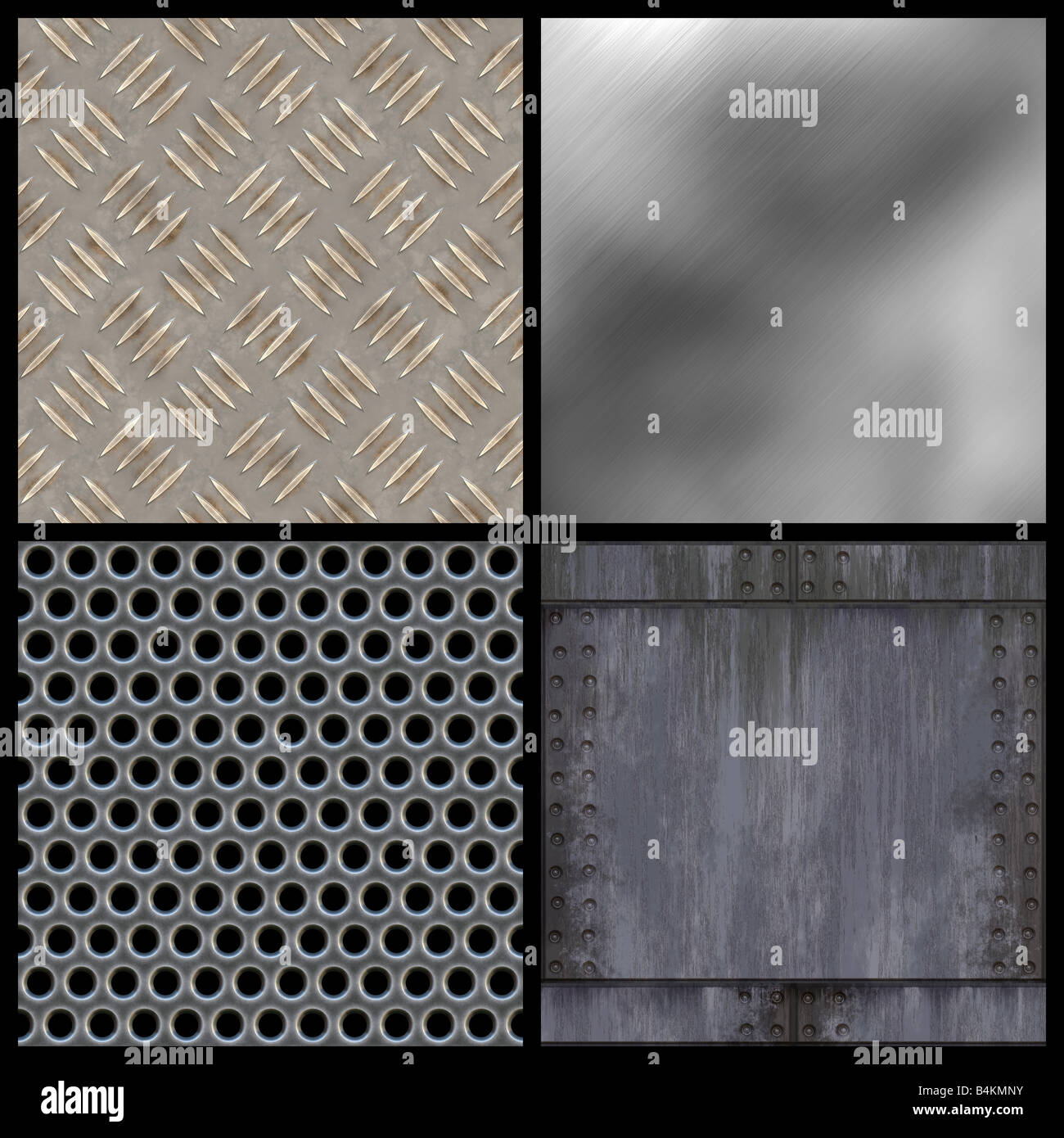 A variety of metal patterns that tile seamlessly in any direction Stock ...