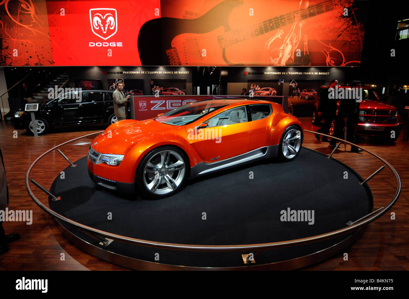 A stylish new design Dodge model on display during the "Mondial de l ...