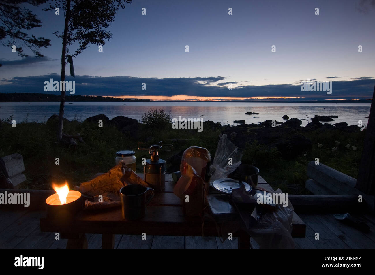 Supper in the nature at Lake Siljan, Sweden, Europe Stock Photo - Alamy