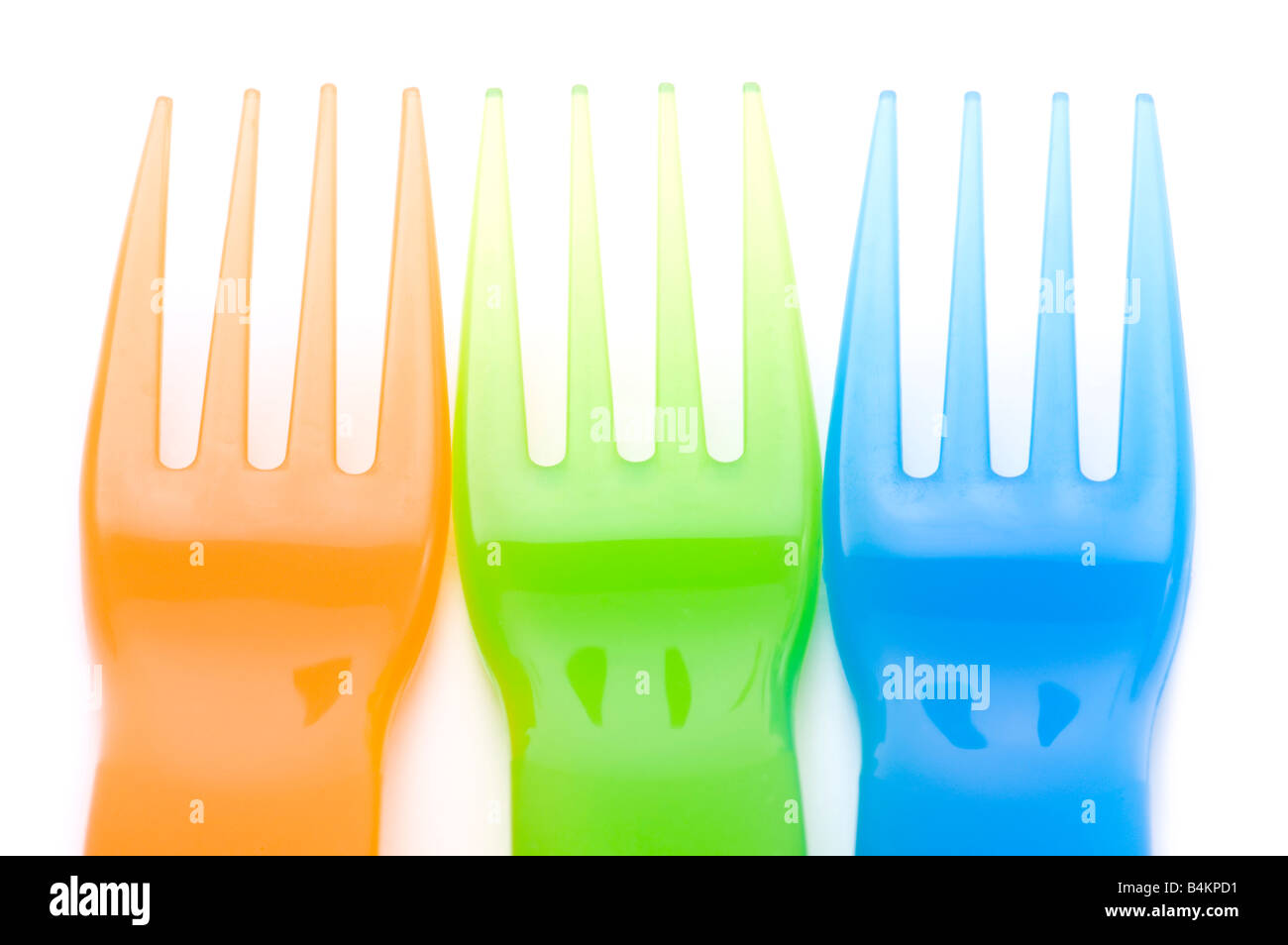 object on white kitchen utensil plastic fork Stock Photo - Alamy