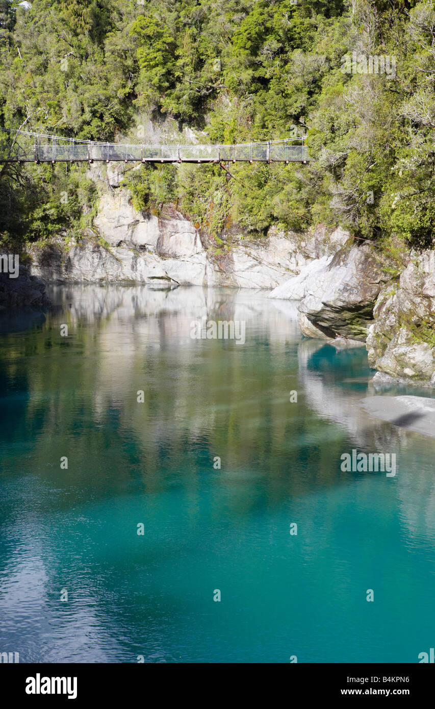 Hokitika Gorge and swing bridge West Coast South Island New Zealand ...