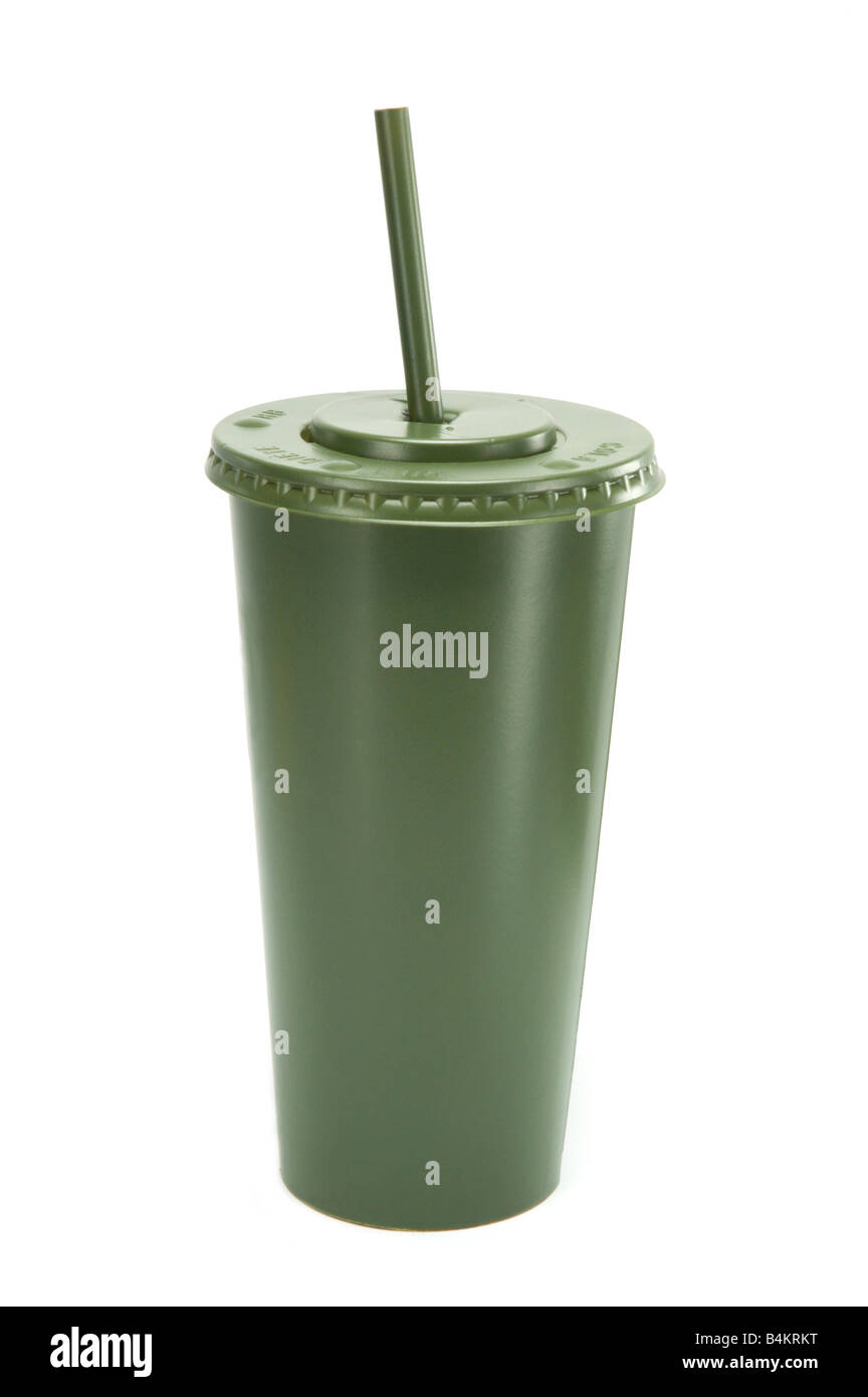 Green drink container cup Stock Photo - Alamy