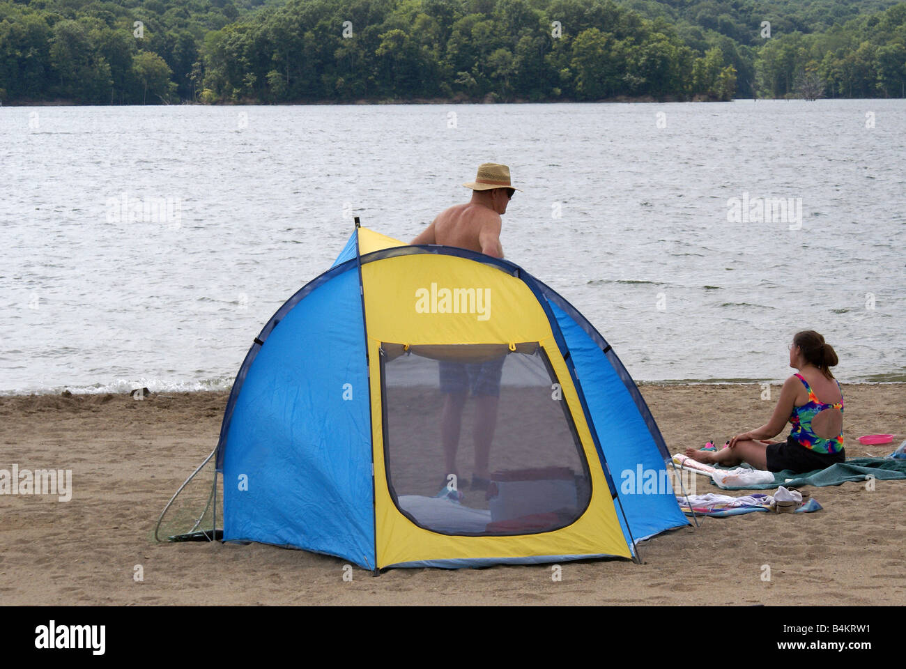 Restful Day At The Beach Stock Photo - Alamy