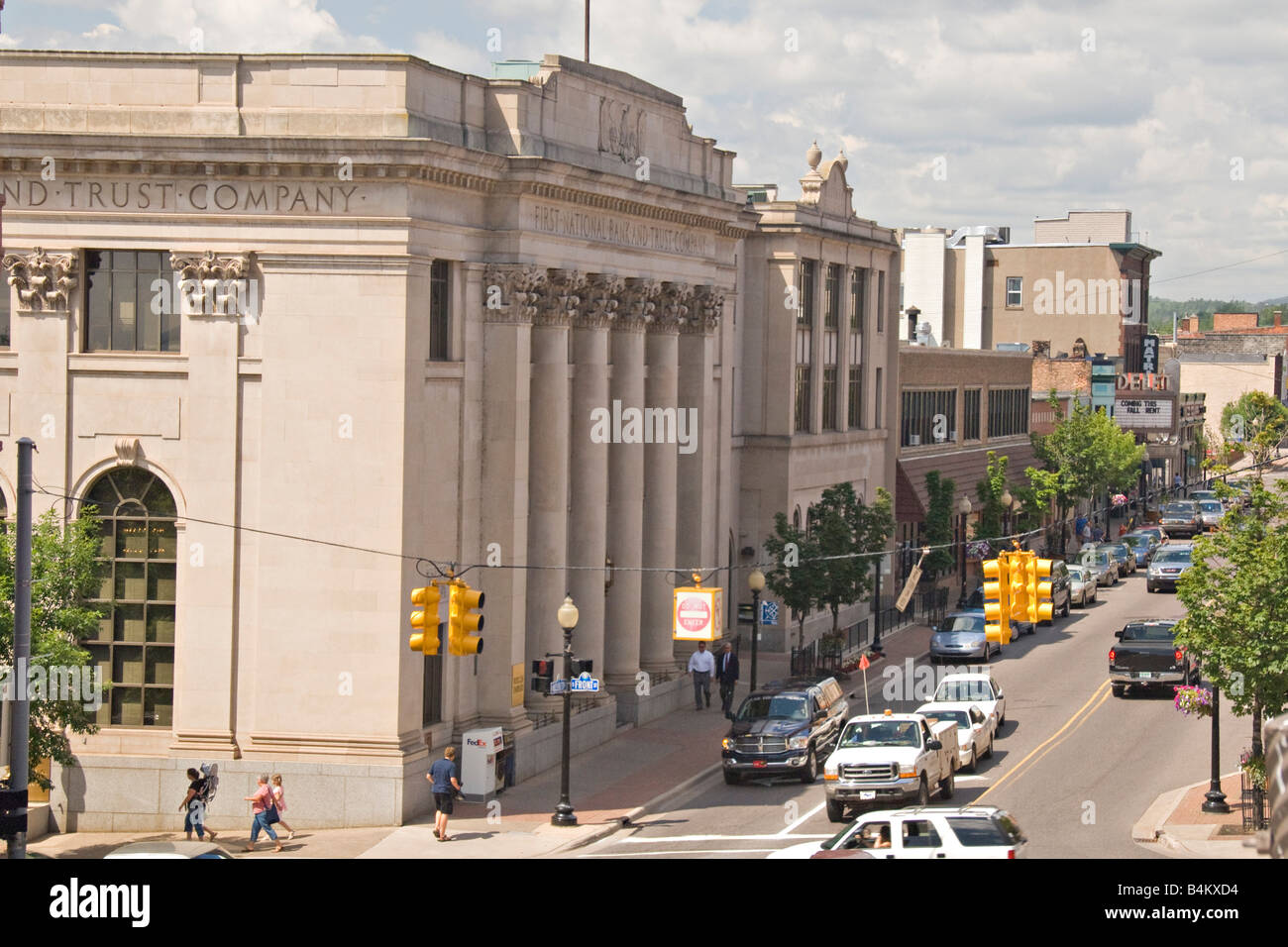 Views of Washington Street in downtown Marquette Michigan Stock Photo ...