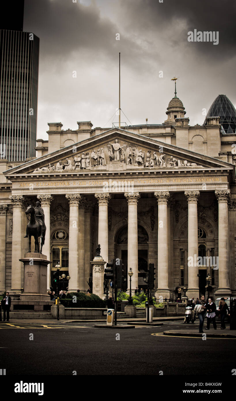 The Royal Exchange Building London UK Stock Photo - Alamy