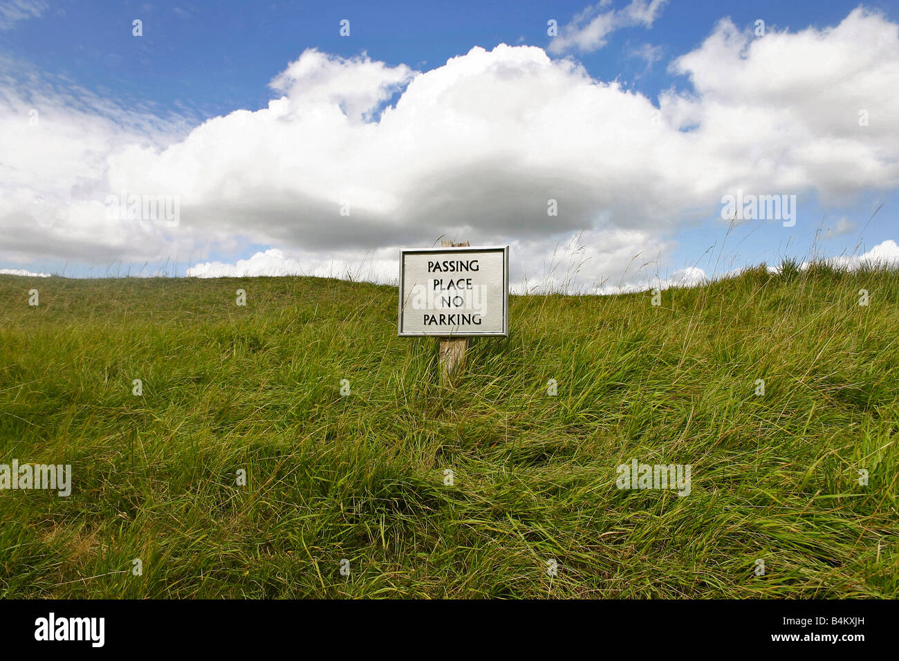 Passing place no parking sign hi-res stock photography and images - Alamy