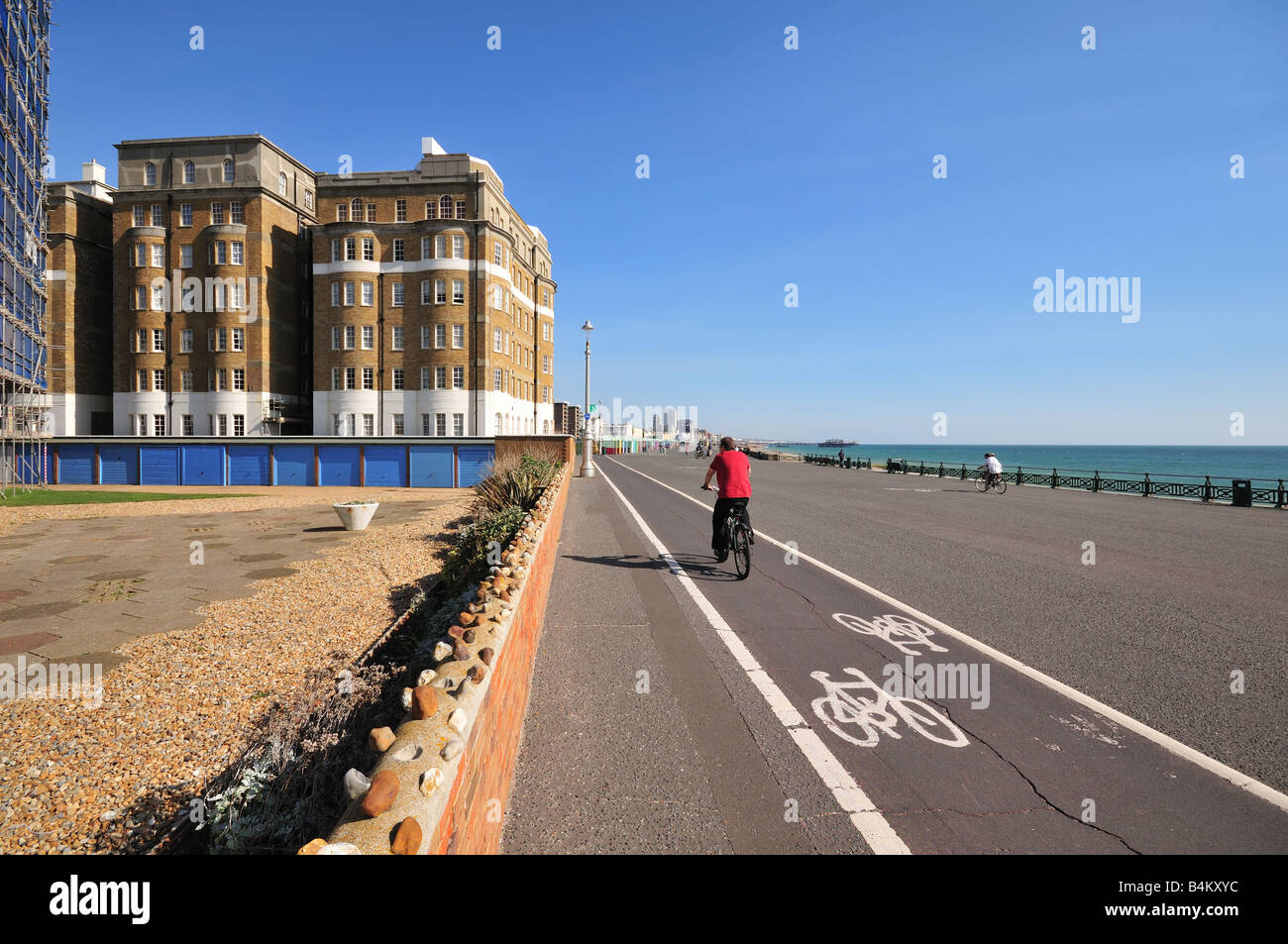 Hove promenade, Brighton and Hove seafront, East Sussex, England Stock ...