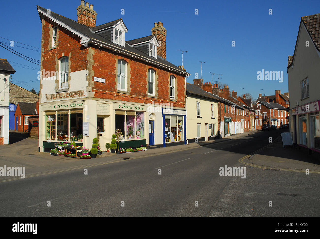 High Street scene in Pewsey, Wiltshire Stock Photo - Alamy