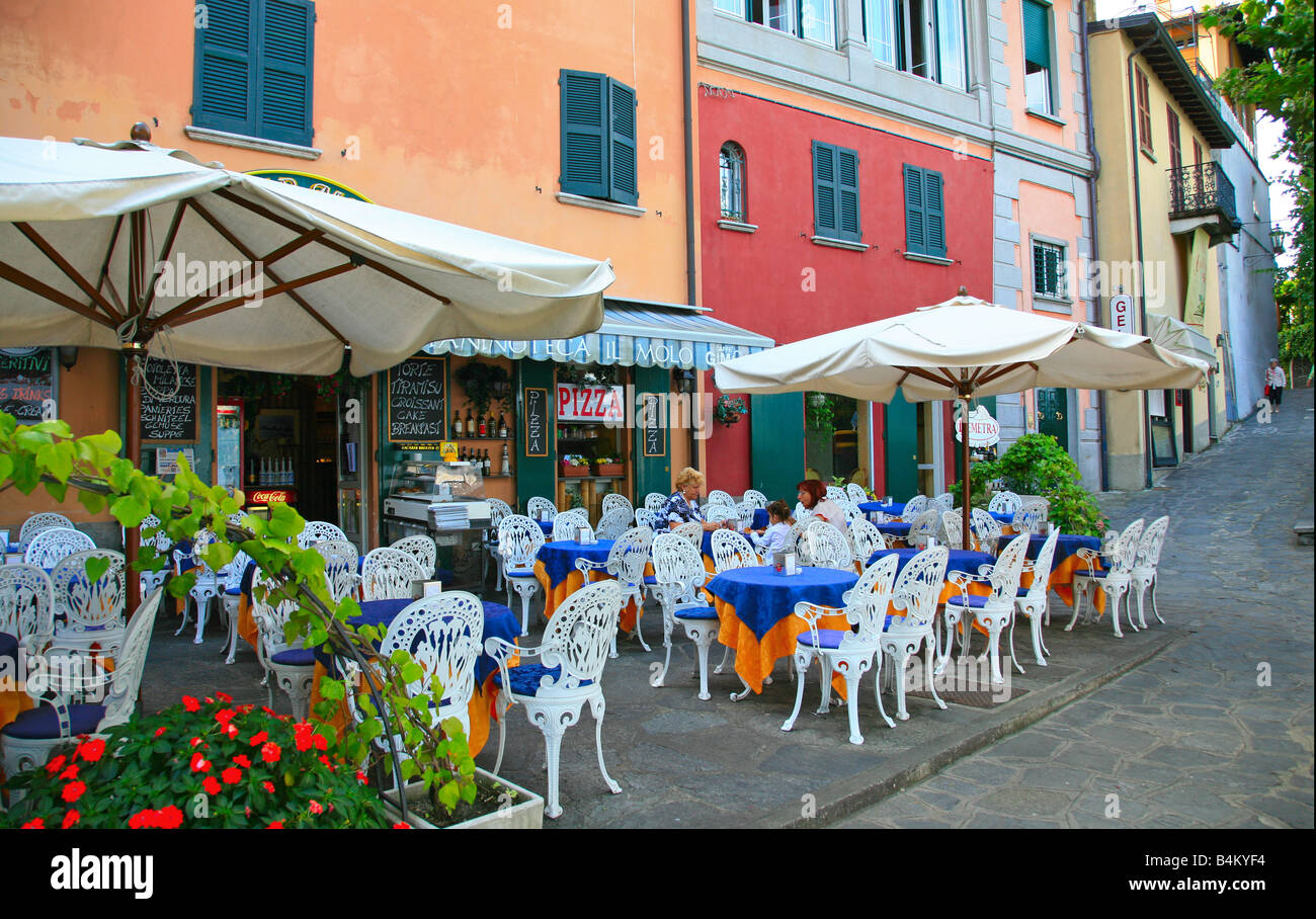 Waterfront cafe,Varenna,Lake Como,Italy Stock Photo - Alamy