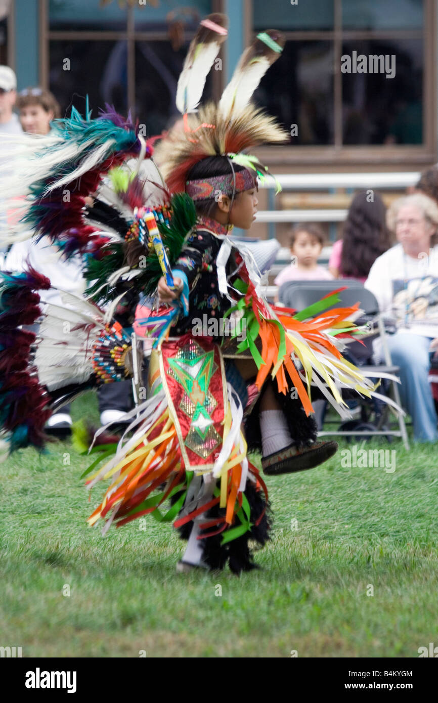 Native American Indian Boy Dancing. The 14th Annual Harvest Pow Wow ...