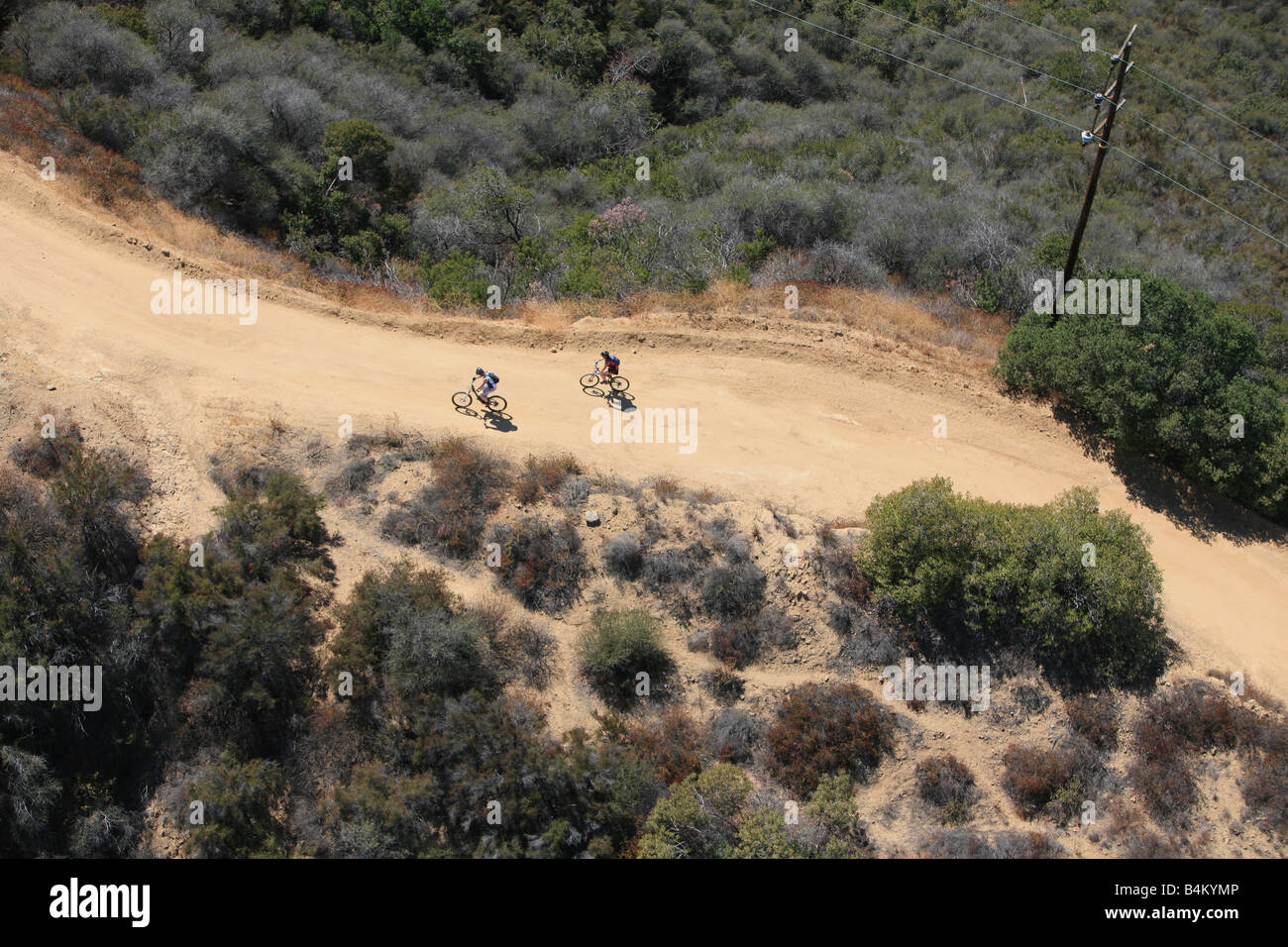 Aerial view bike trail hi-res stock photography and images - Alamy