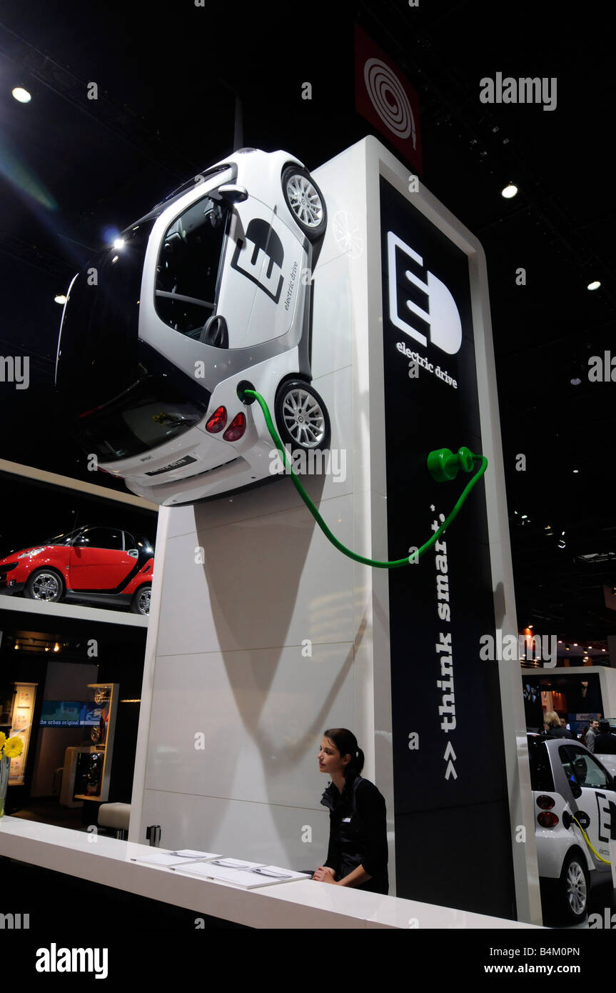 The new "Smart" electric car model displayed by Mercedes during the ...