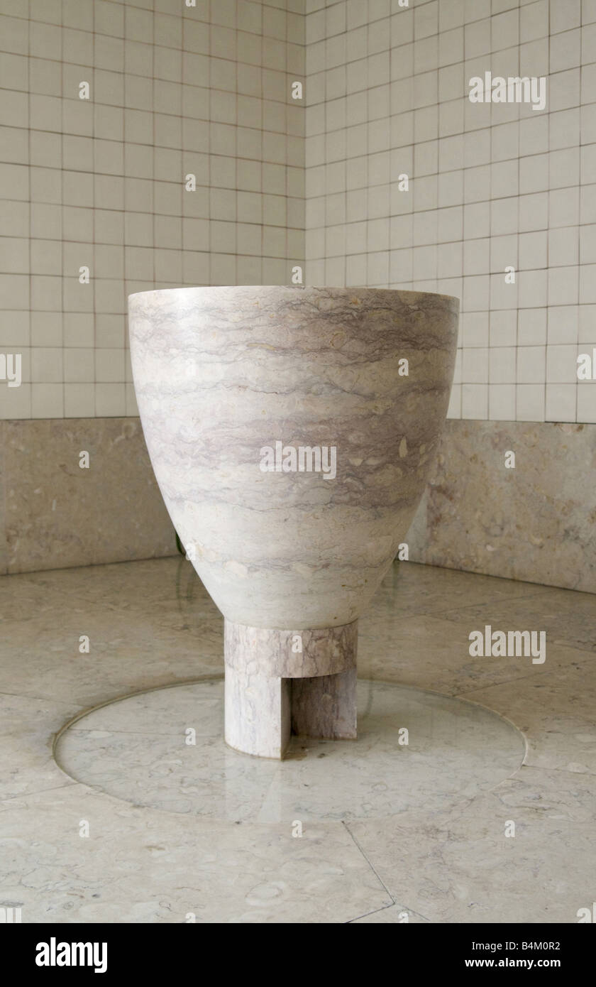 Font baptism church stone hi-res stock photography and images - Alamy