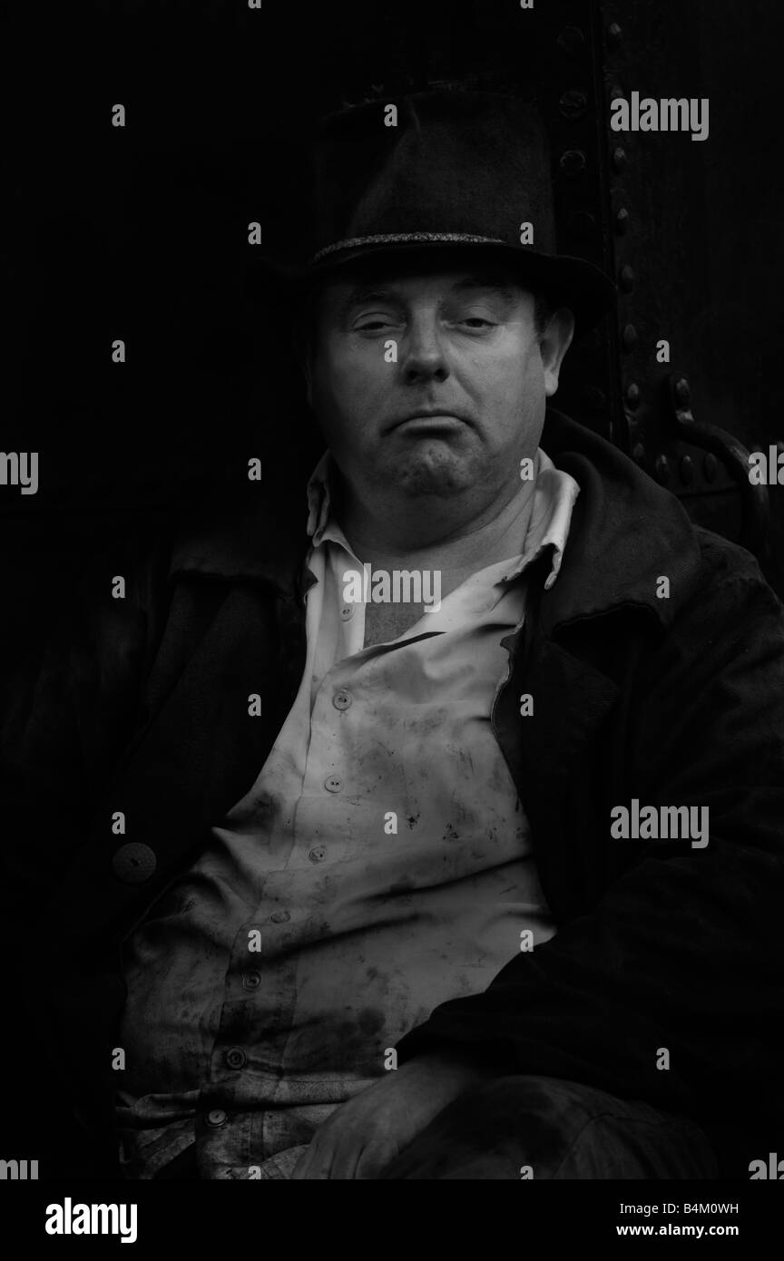 Man dressed as a Victorian steam engine driver Stock Photo - Alamy