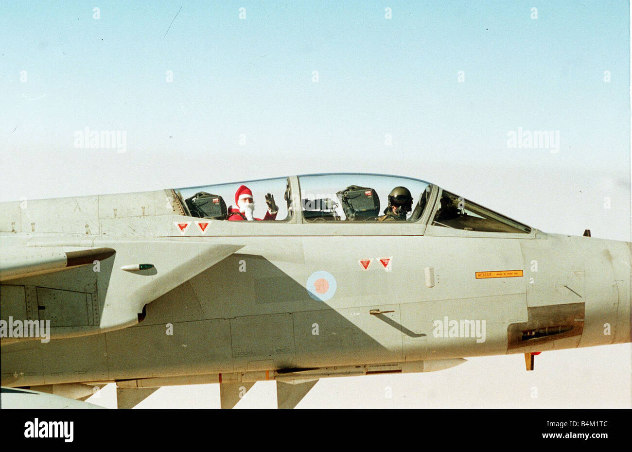 Santa Claus in a Jet Fighter 1990 Stock Photo - Alamy